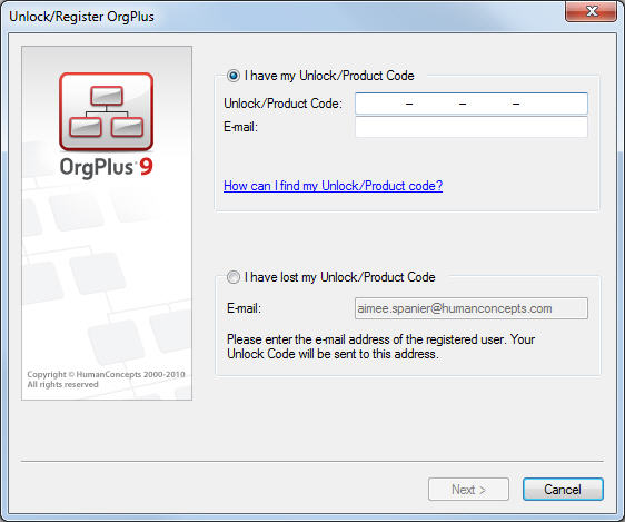 If You Purchased OrgPlus Directly from HumanConcepts